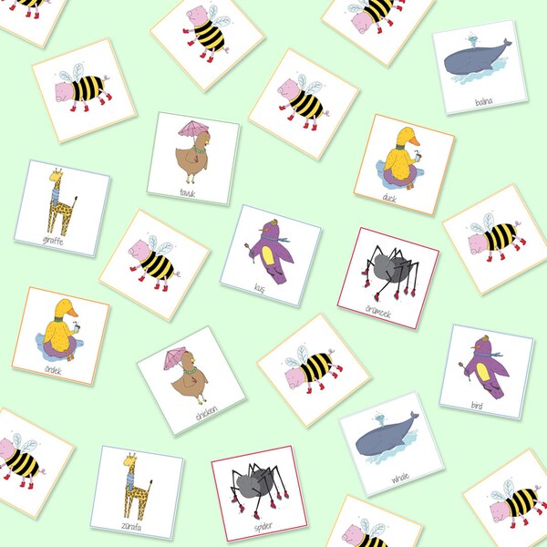 English German Bilingual Shapes Flash Cards, Printable Games ...