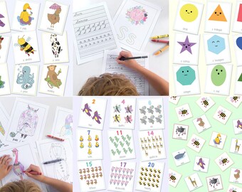 English Italian Bilingual Activity Pack Flash Cards Learn to | Etsy