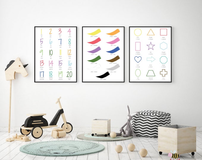 PORTUGUESE Numbers Poster With Animals From 1 to 10 - BIG POSTER 13x19 ...