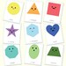English Spanish Bilingual Shapes Flash Cards Printable Games - Etsy ...