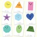English Spanish Bilingual Shapes Flash Cards, Printable Games ...