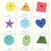 English Italian Bilingual Shapes Flash Cards, Printable Games ...