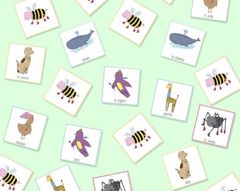Animal Memory Game - Etsy