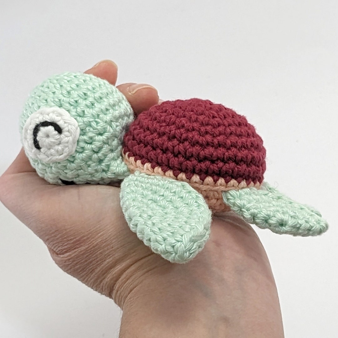 One-of-a-kind Crocheted SEA TURTLE 100% Cotton Amigurumi Soft - Etsy