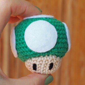 Crocheted Nintendo Super Mario Mushroom 100% Cotton, Mini Amigurumi ...