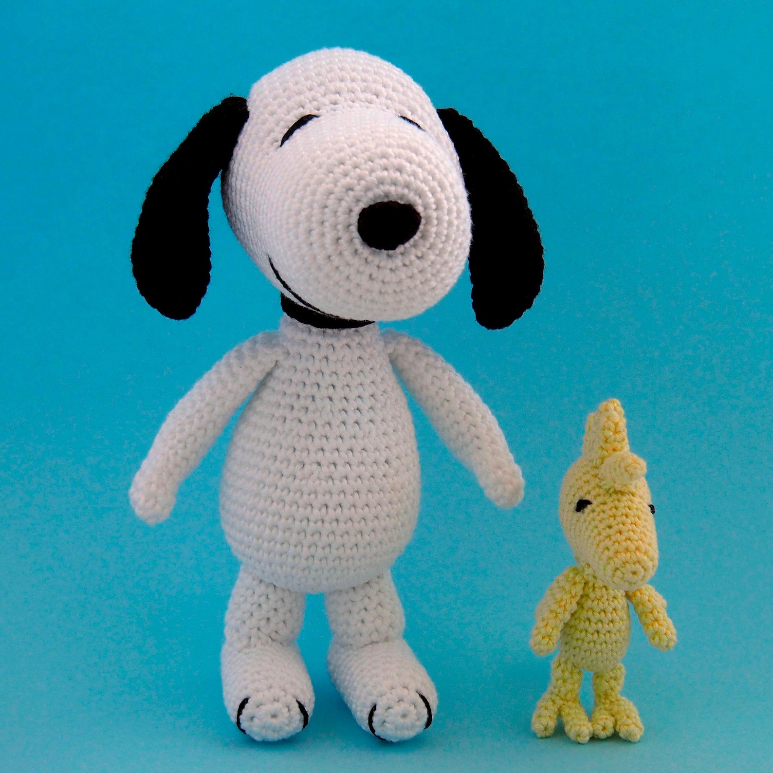 Crocheted Snoopy & Woodstock Amigurumi: 100% Cotton Plushie Toy, Baby ...