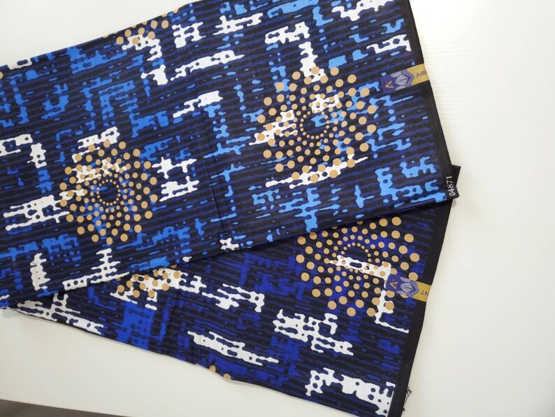 Blue African Cotton Fabric - Etsy
