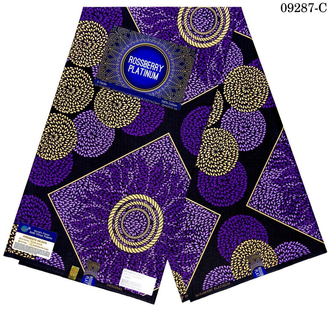African Purple Fabric /100% Cotton Fabric - Etsy