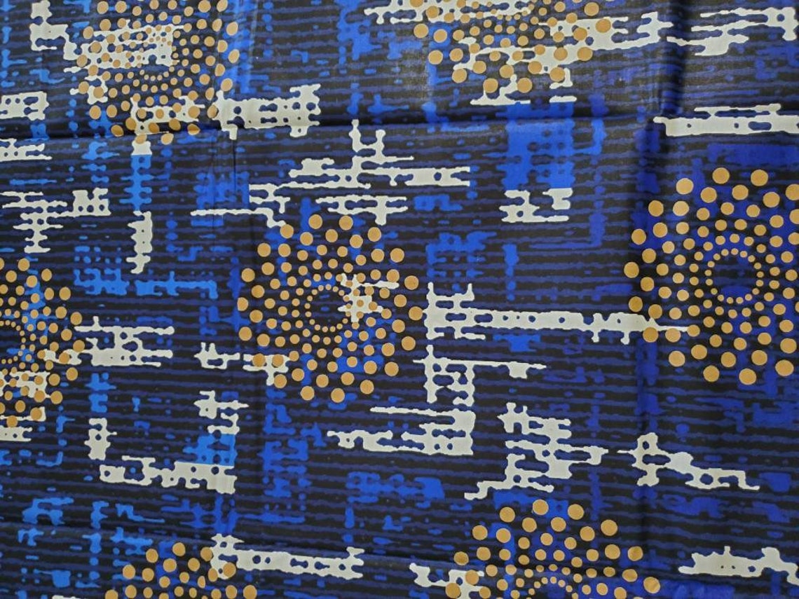 Blue African Cotton Fabric - Etsy