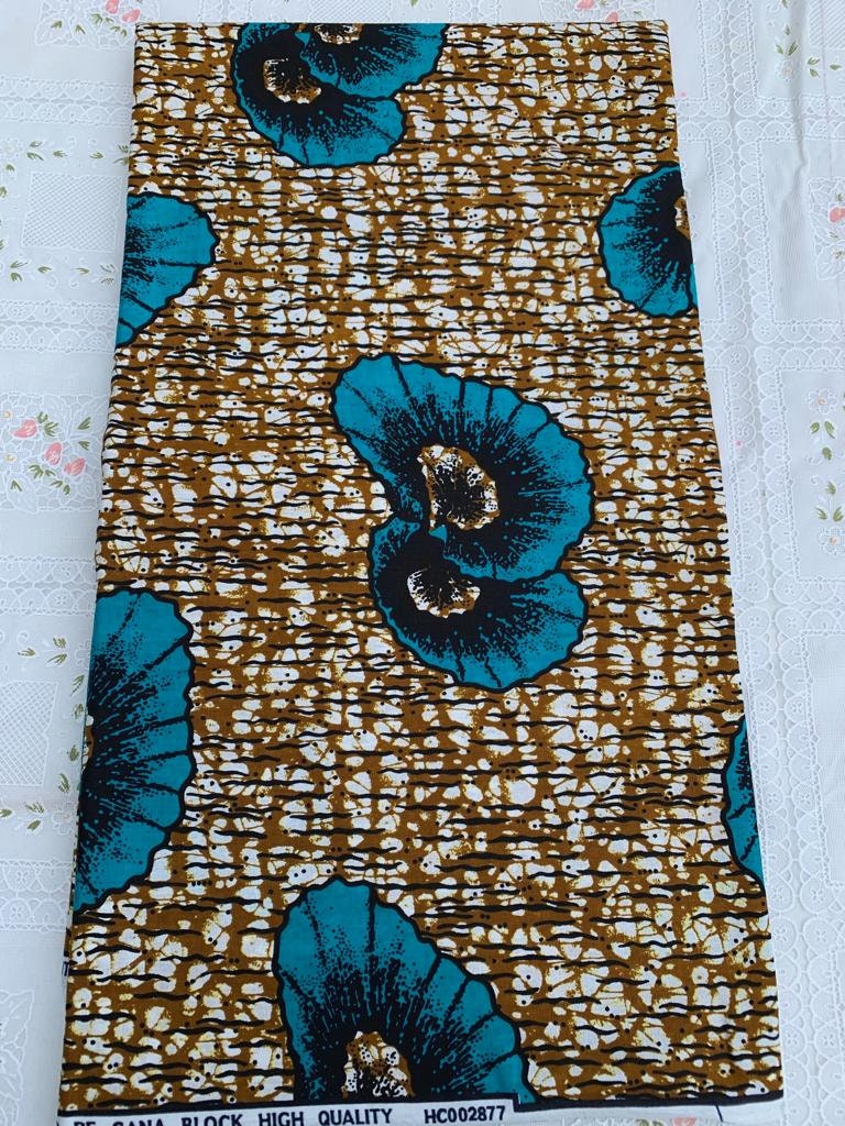 Brown African Print Fabric/african 100% Cotton Fabric/ankara Quality ...