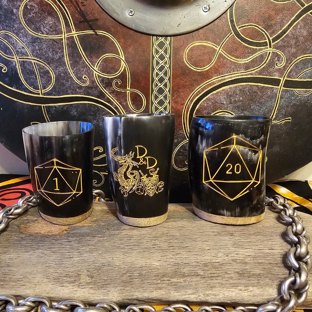 Legendary Dungeons & Dragons Engraved Horn Shot Glasses: Set of 3 - Etsy