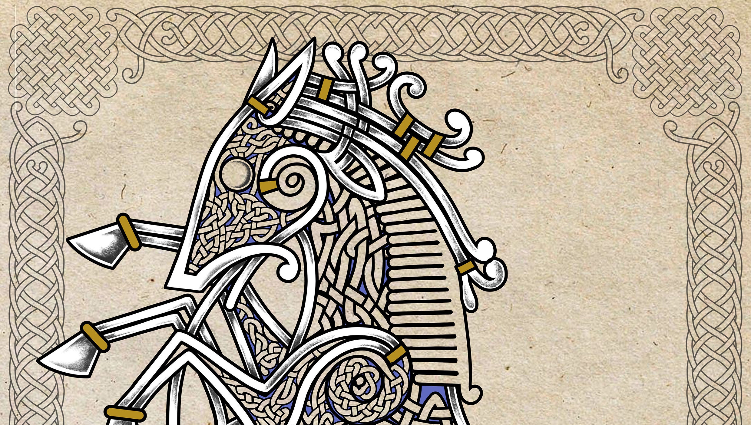 Sleipnir 8 Legged Horse of Odin Inspired by Traditional | Etsy UK