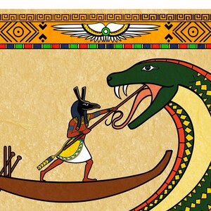 Set (seth) Vs Apophis (apep) - Egyptian Mythology - Etsy
