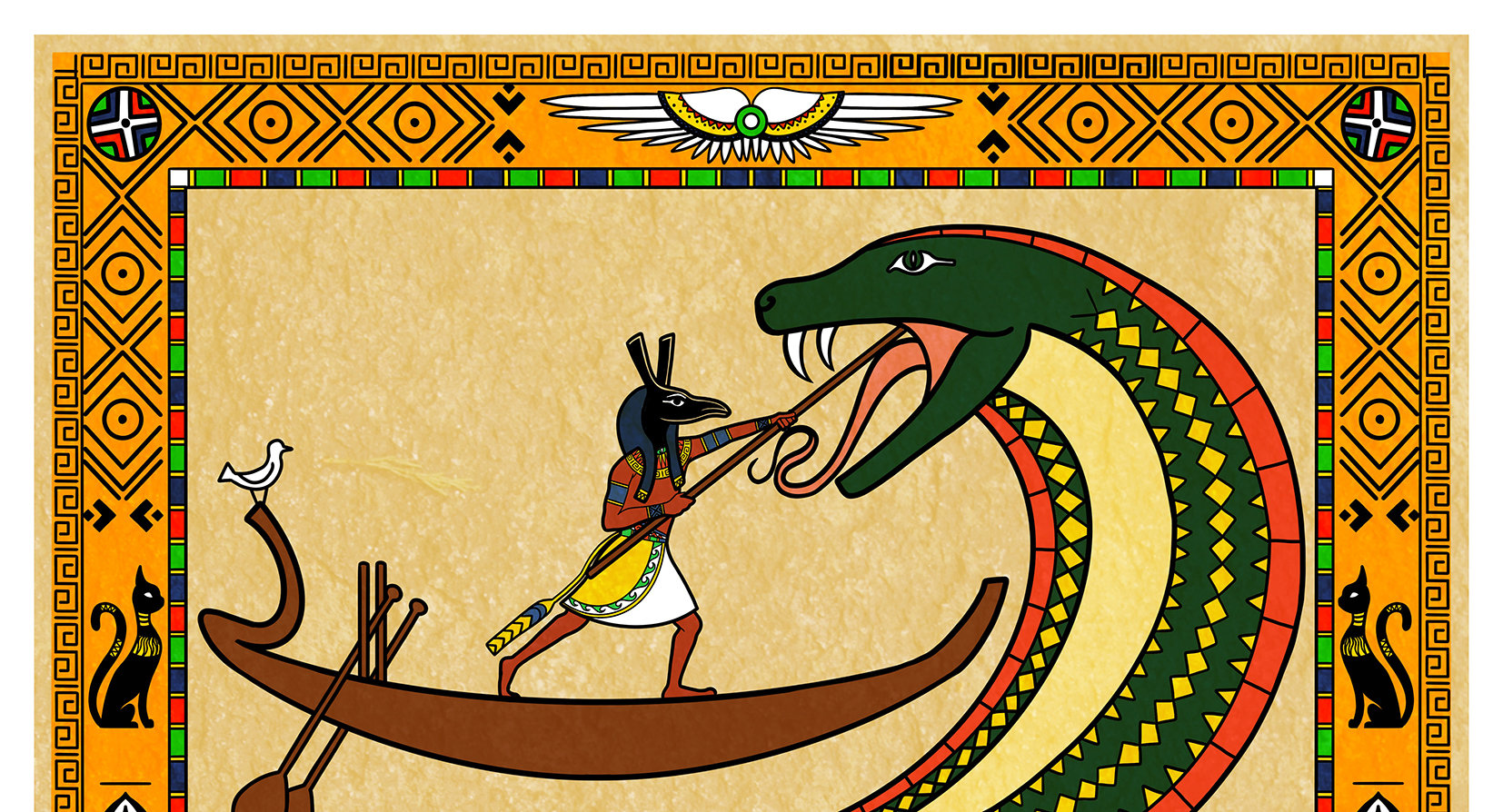 Set seth Vs Apophis apep Egyptian Mythology - Etsy UK