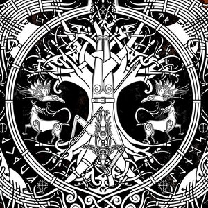 Odin Learning the Runes Print - Inspired by Traditional Nordic Artwork ...