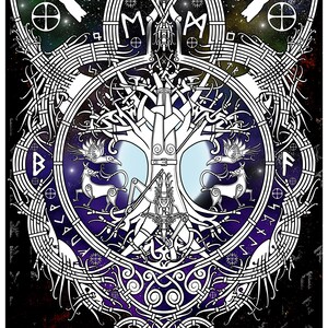 Odin Learning the Runes Print - Night Variation - Norse Mythology ...