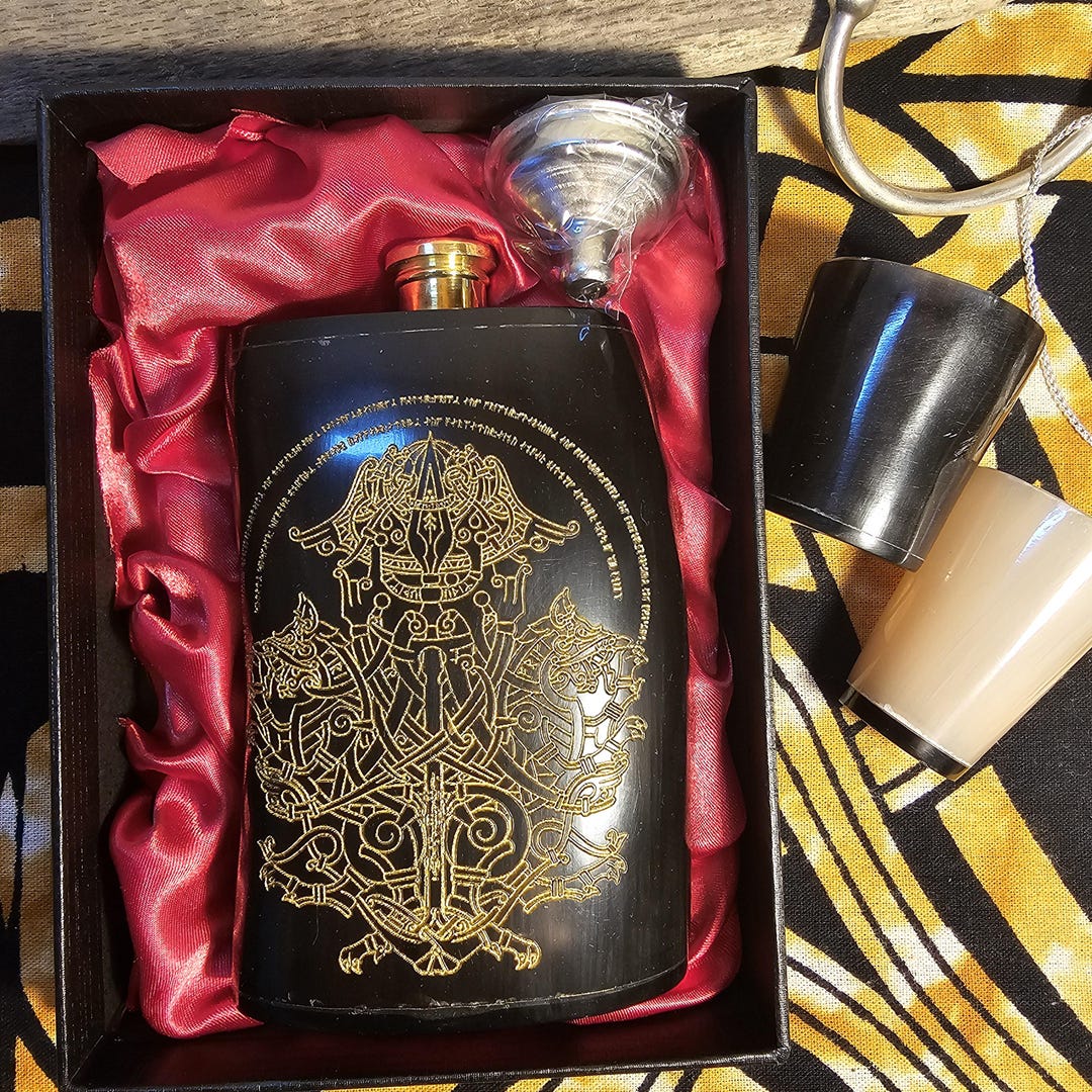 Odin Gift, Viking Flask, Hip Flask, Viking Drinking Gift, Norse Flask ...