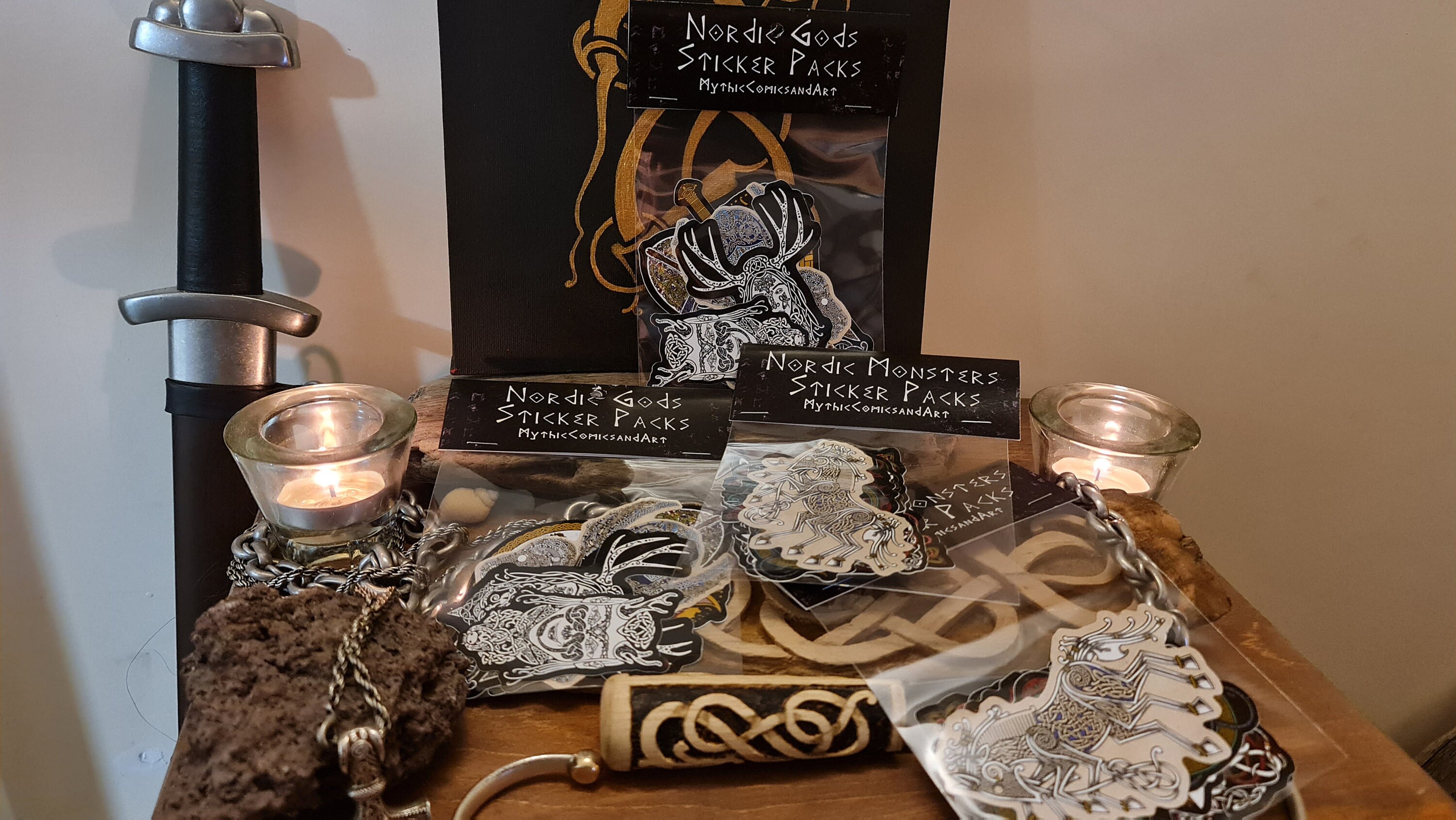 Nordic Viking Vinyl Sticker Packs 5 in Each Odin Thor - Etsy