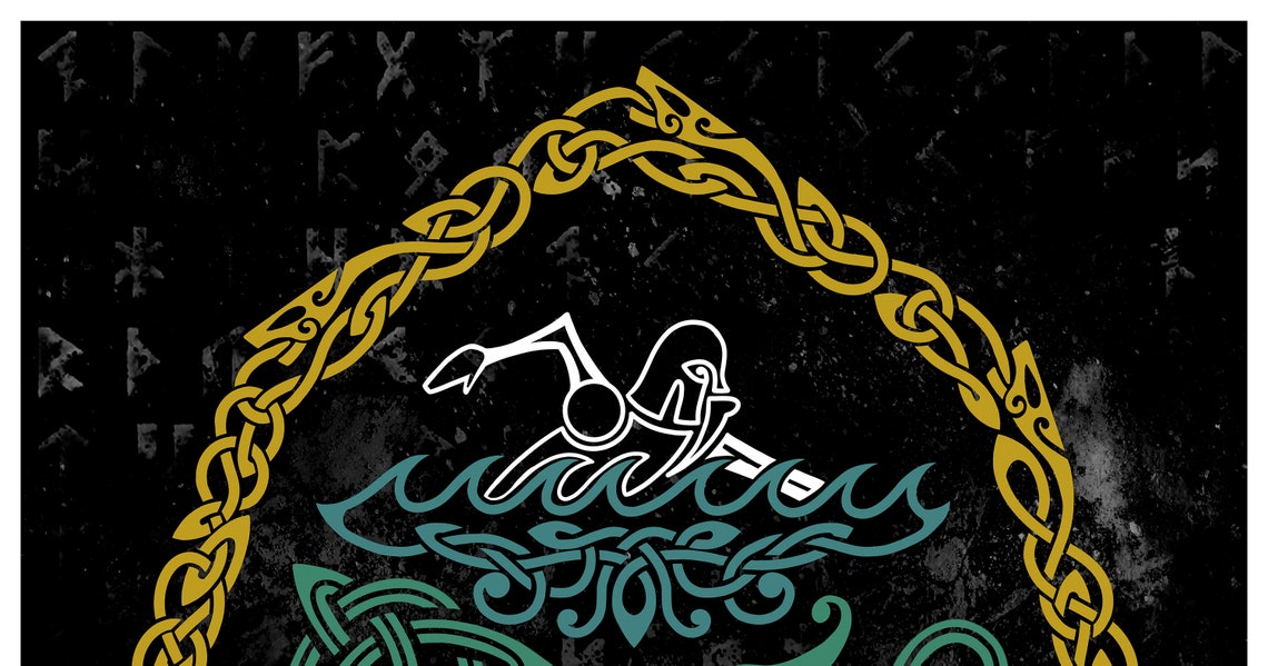 Beowulf Vs Breca Traditional Knotwork Art | Etsy