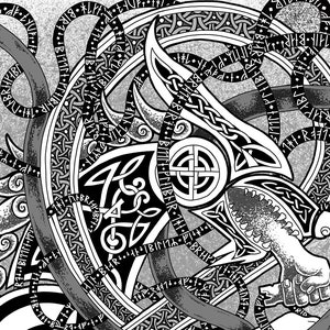 Fenrir - the Famed Wolf - Traditional Norse Knot-work Art - Etsy