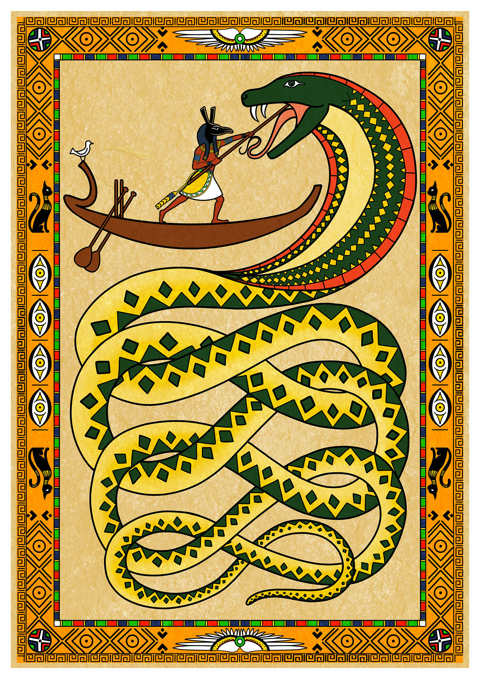 Set Seth vs Apophis Apep Ägyptische Mythologie | Etsy