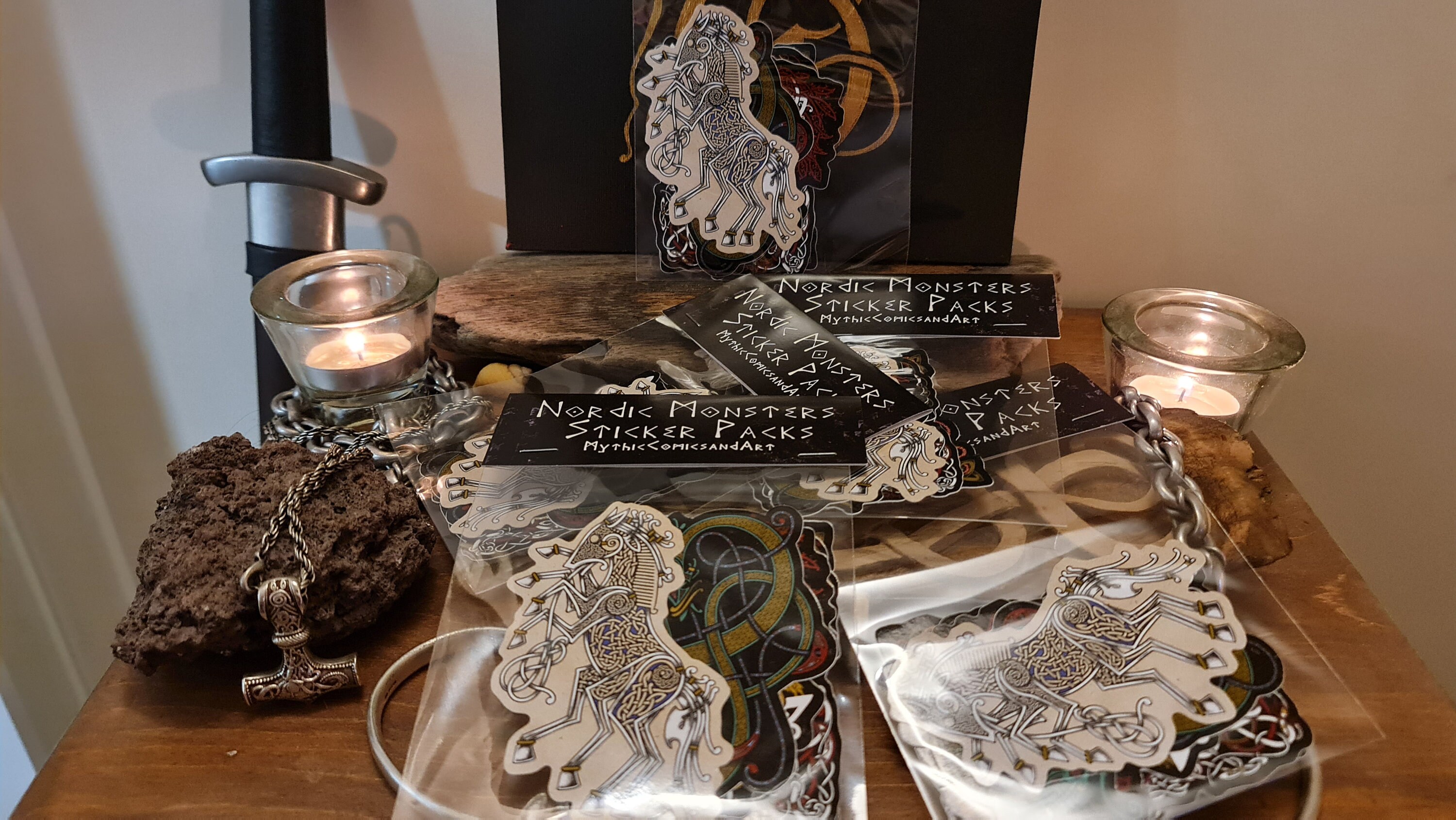 Nordic Viking Vinyl Sticker Packs 5 in Each Odin Thor - Etsy