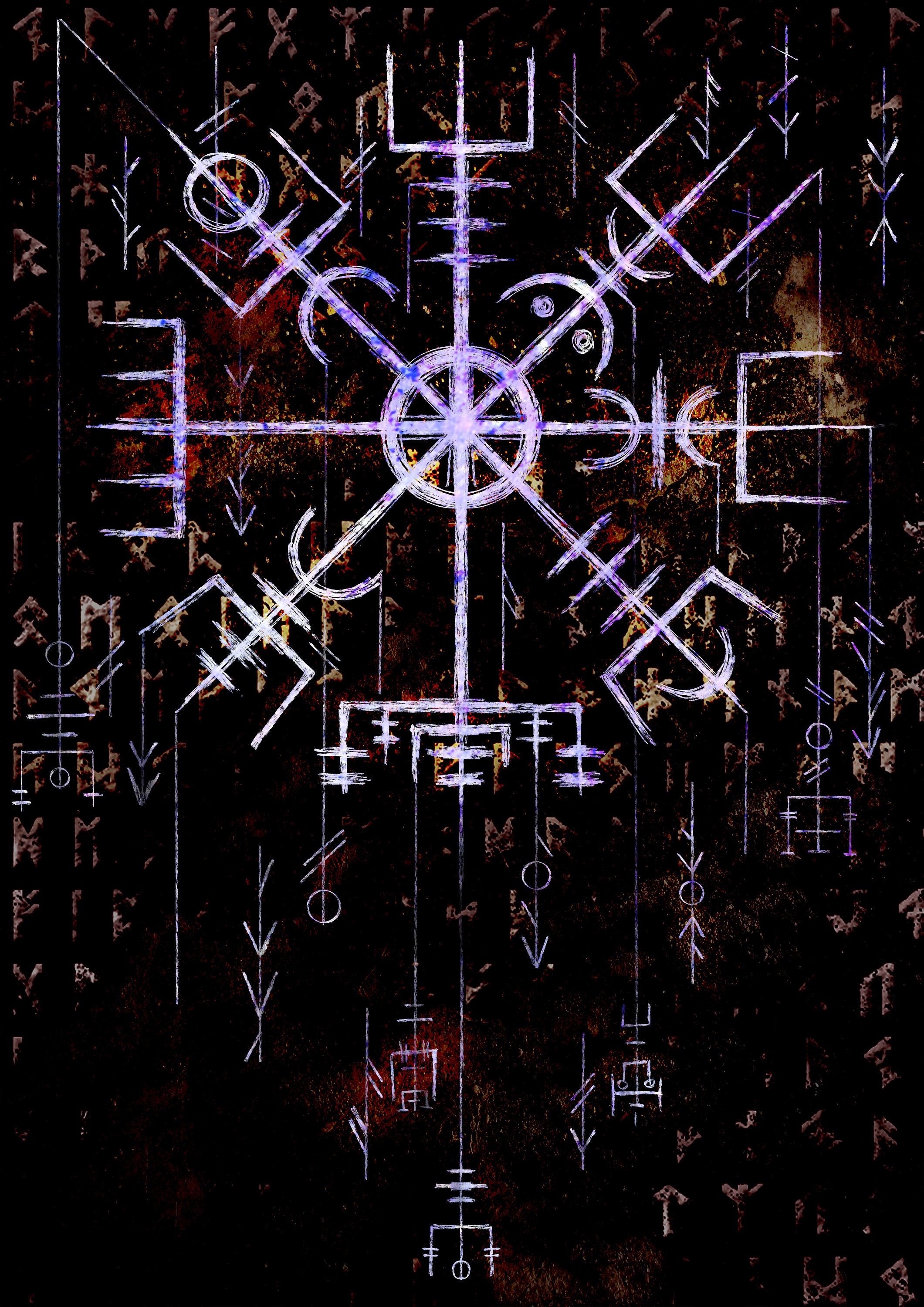 The Viking Compass Vegvisir Norse Mythology - Etsy