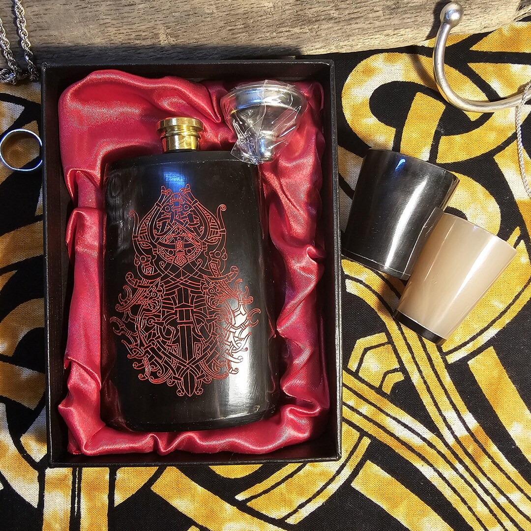 Tyr Gift, Viking Flask, Hip Flask, Viking Drinking Gift, Norse Flask ...