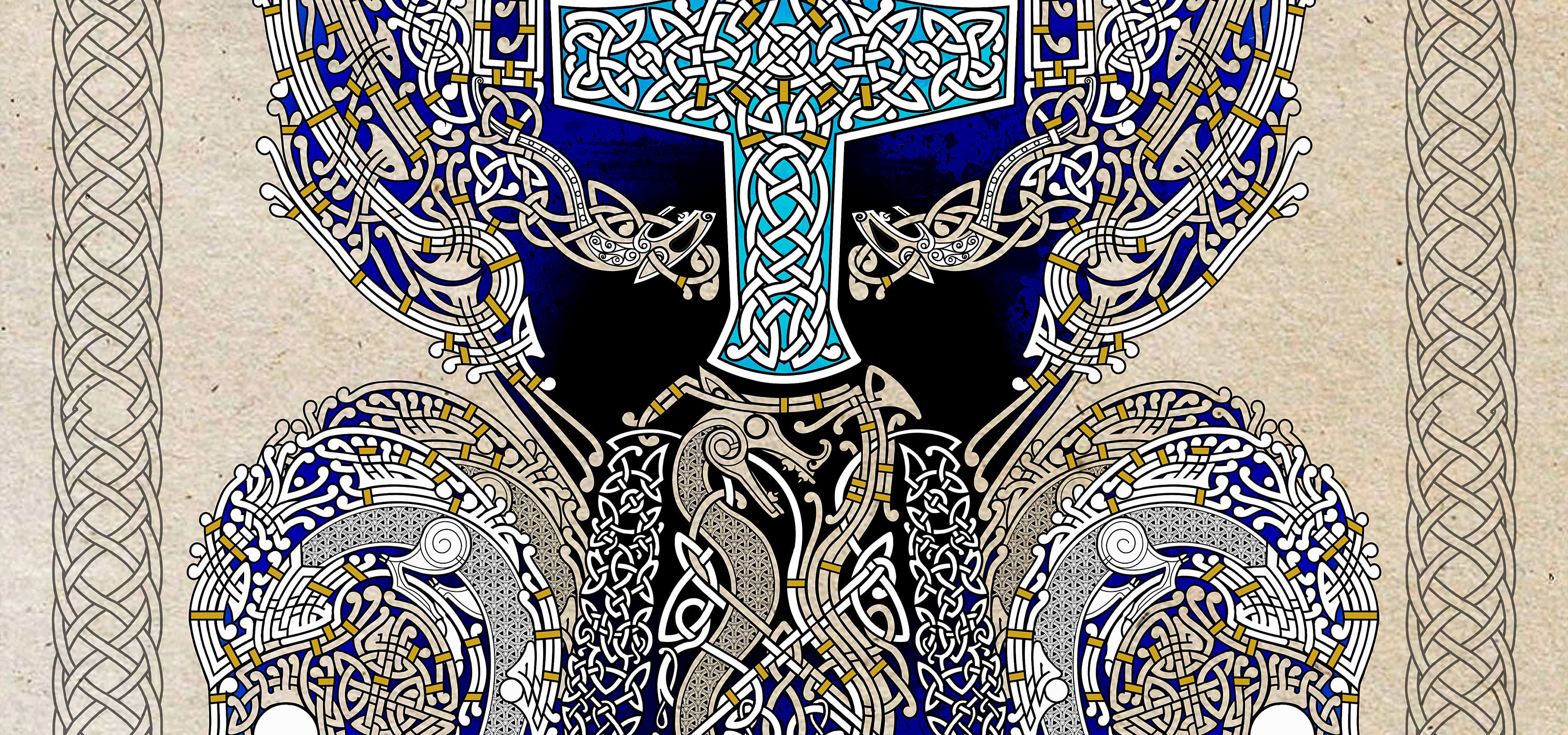 Thor Viking God of Thunder Traditional Norse Knot-work Art | Etsy