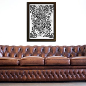 Fenrir - the Famed Wolf - Traditional Norse Knot-work Art - Etsy