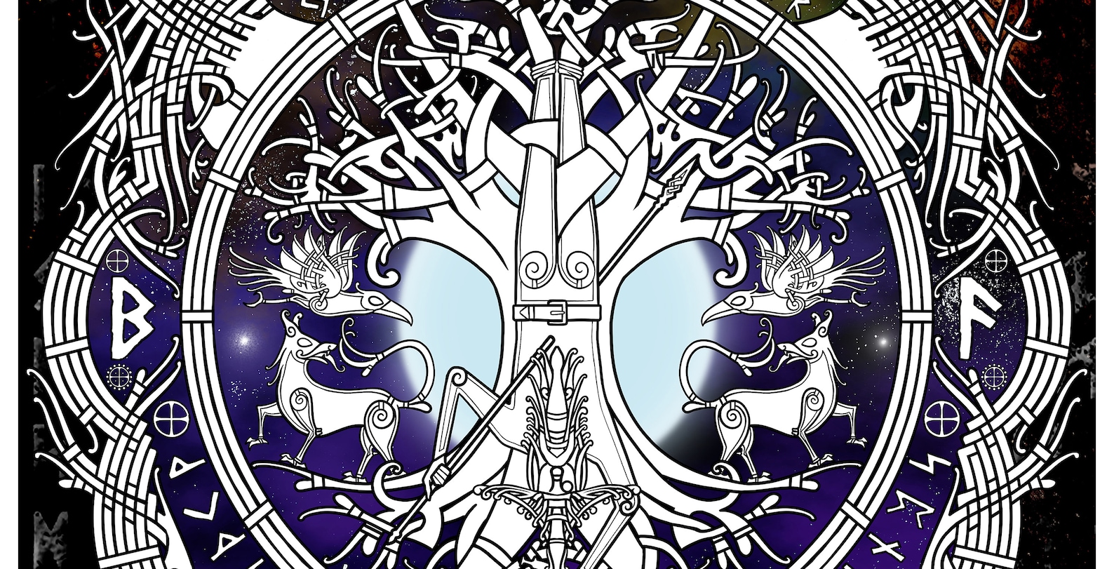 Odin Learning the Runes Print Night Variation Inspired by | Etsy UK