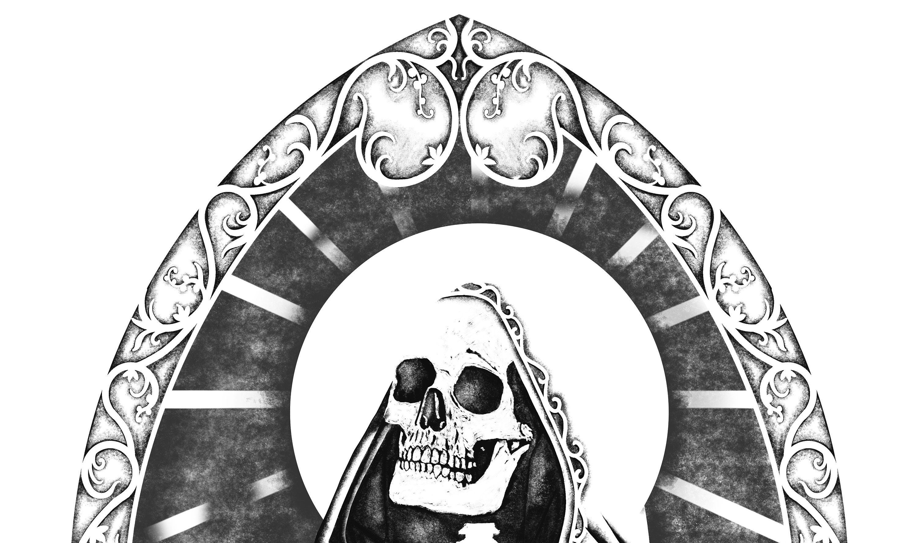 Santa Muerte Praying Christian Art Print - Etsy UK