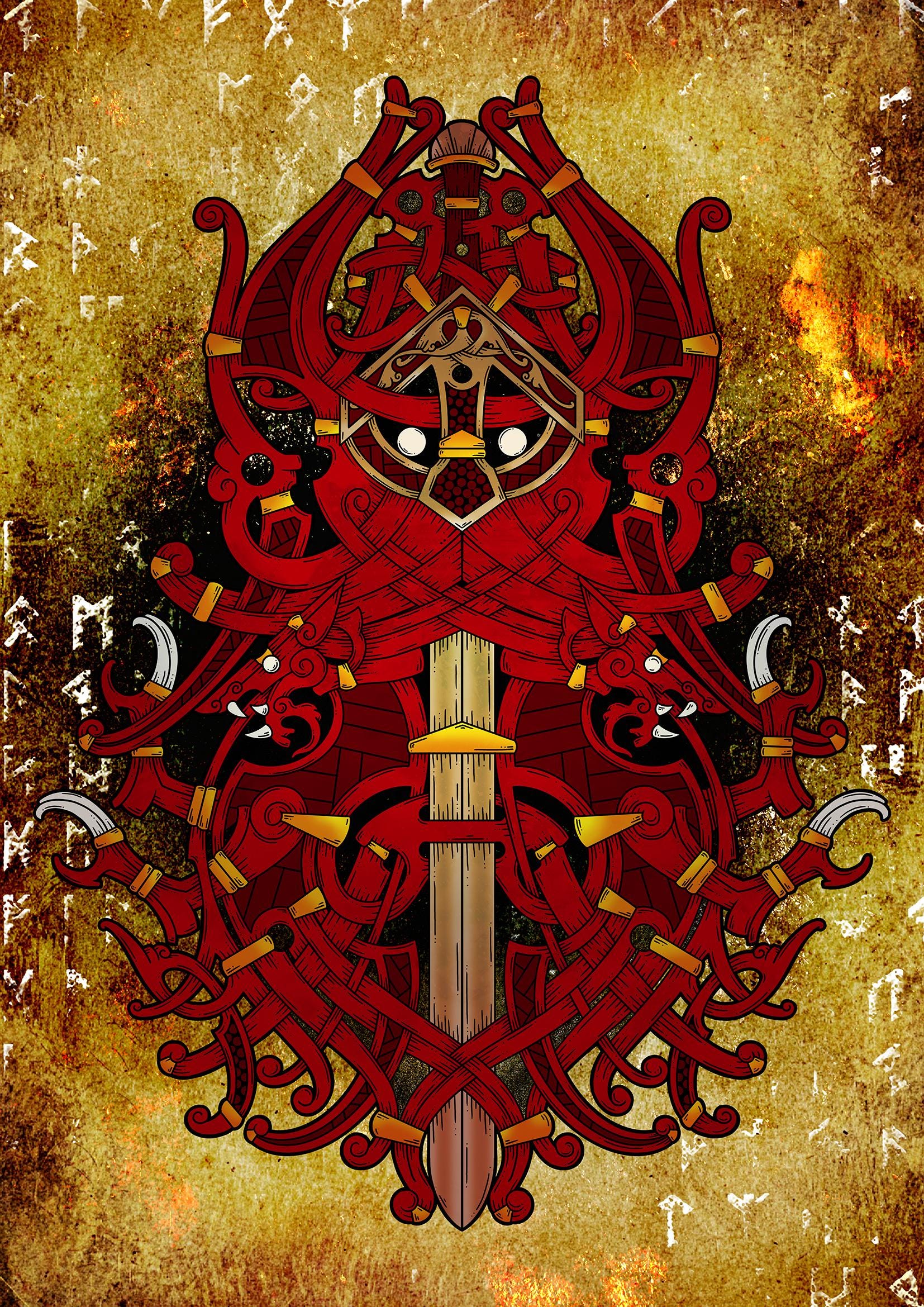 Tyr Art, Viking God Artwork, Norse Mythology, Fenrir Artwork, Viking ...