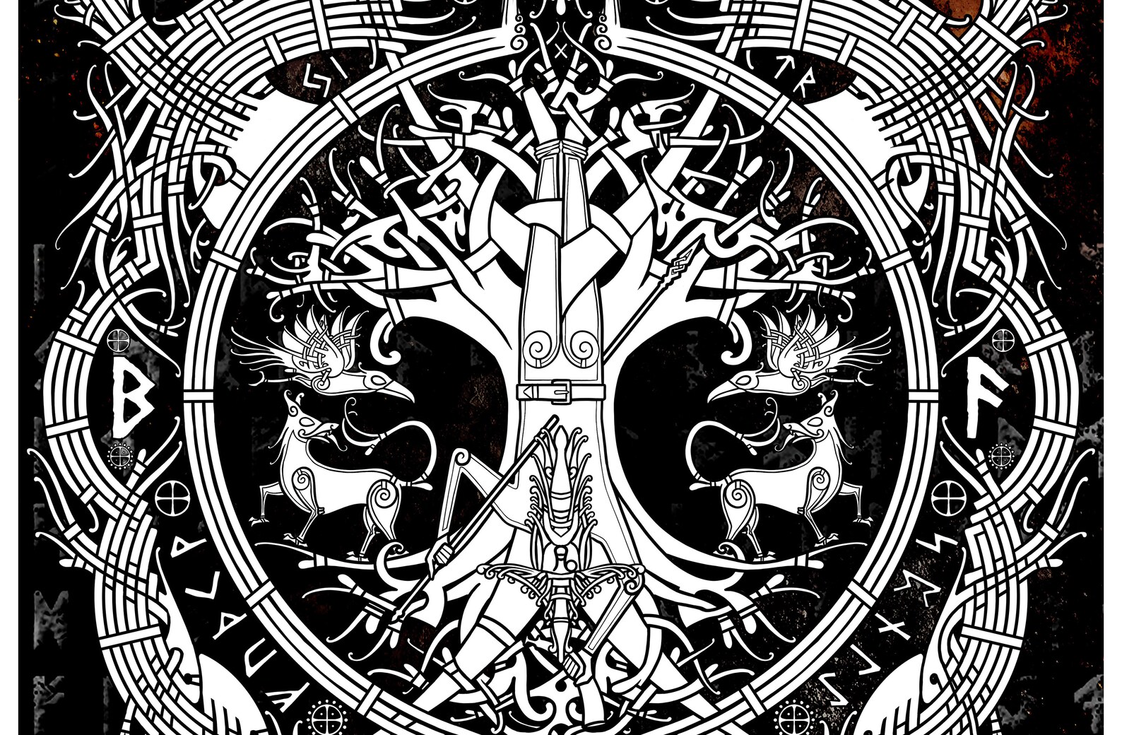 Odin Learning the Runes Print Inspired by Traditional Nordic - Etsy UK