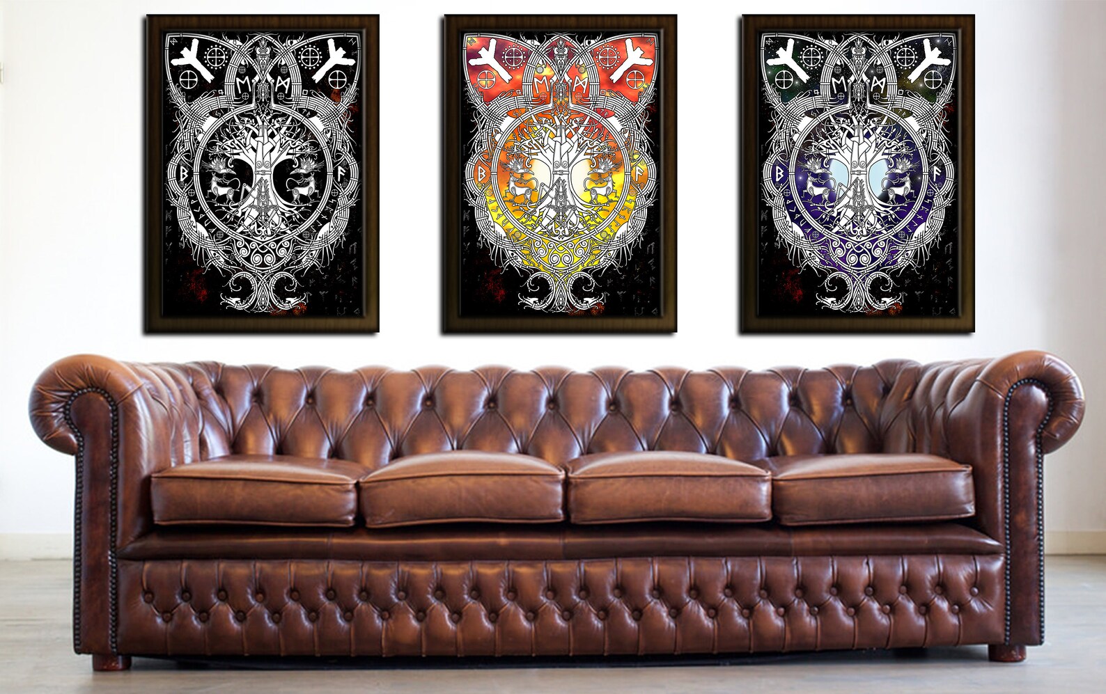 Odin Learning the Runes Print Night Variation Inspired by | Etsy UK