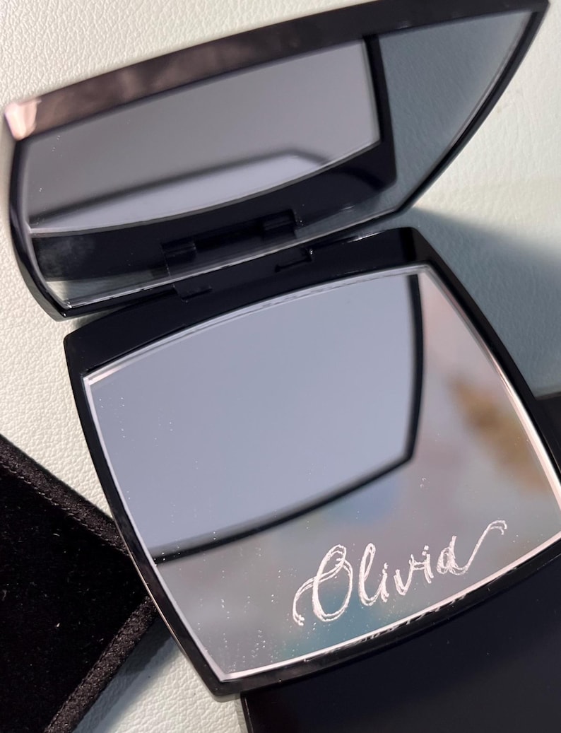 Personalized Compact Mirror With Engraved Name - Etsy