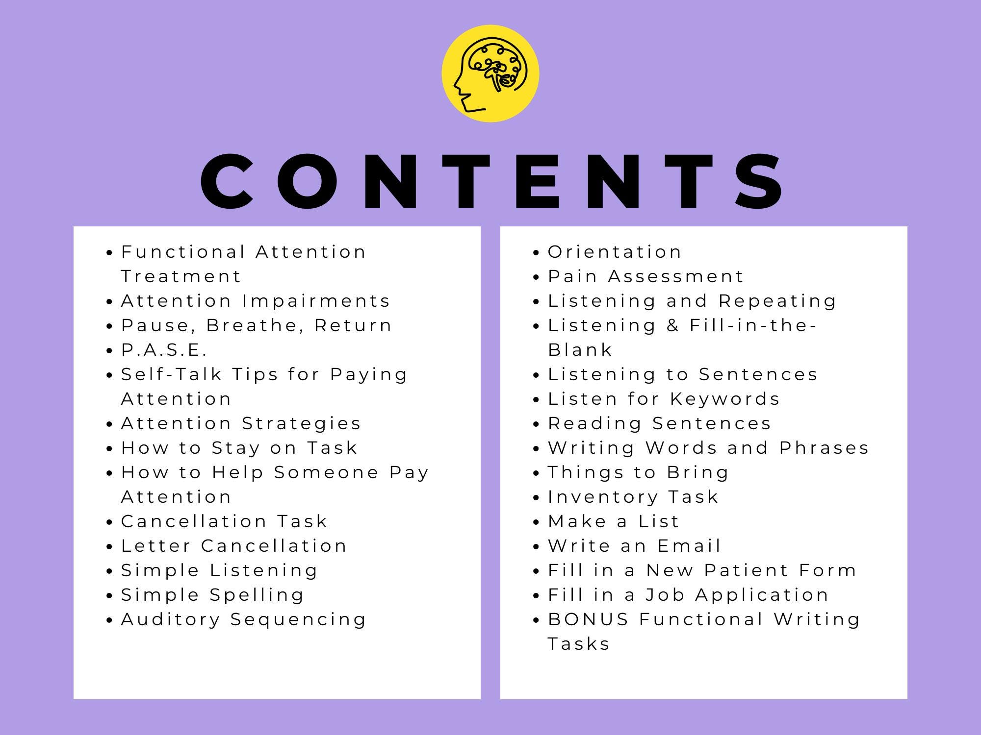 The Attention Workbook PDF Evidence-based Worksheets Materials for ...