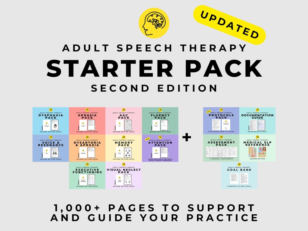 The Adult Speech Therapy Starter Pack: Second Edition Pdfs Evidence ...