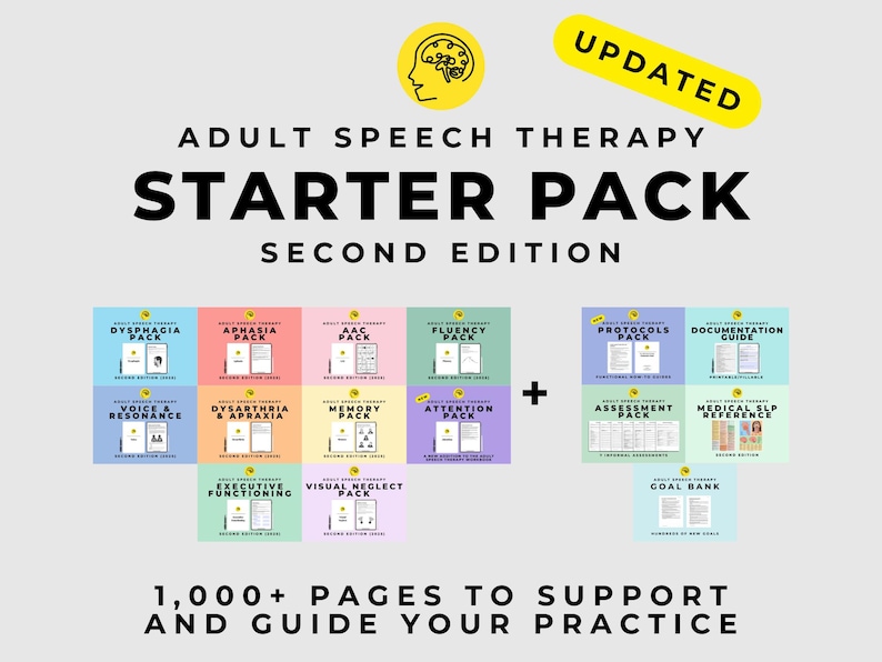 The Adult Speech Therapy Starter Pack: Second Edition Pdfs Evidence ...