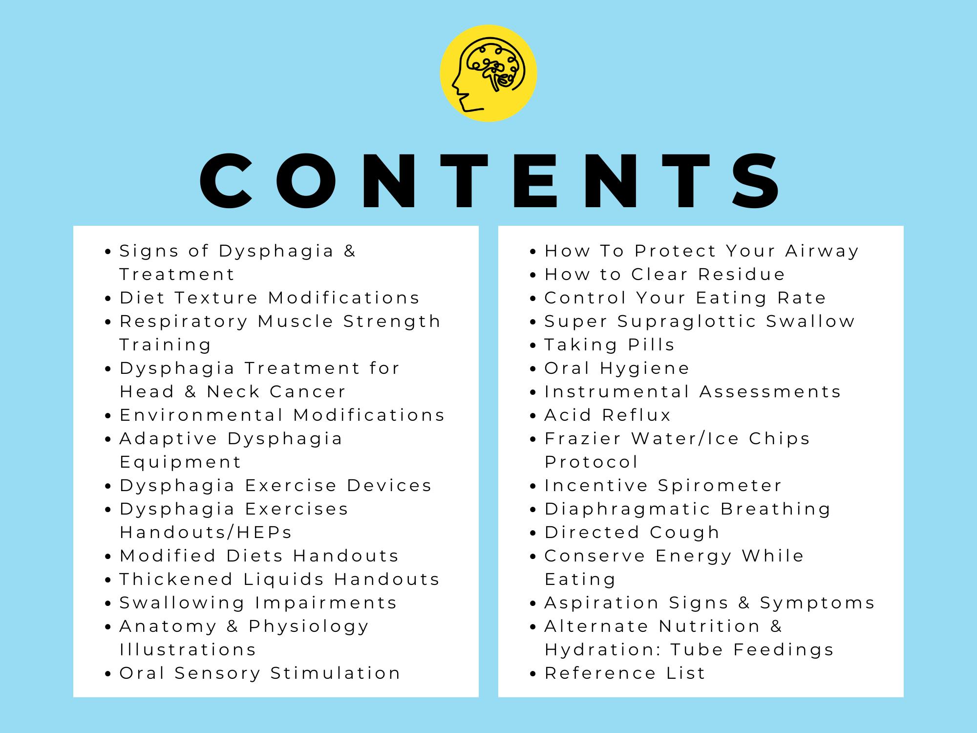 The Dysphagia Workbook PDF Swallowing Exercises With Pictures Handouts ...