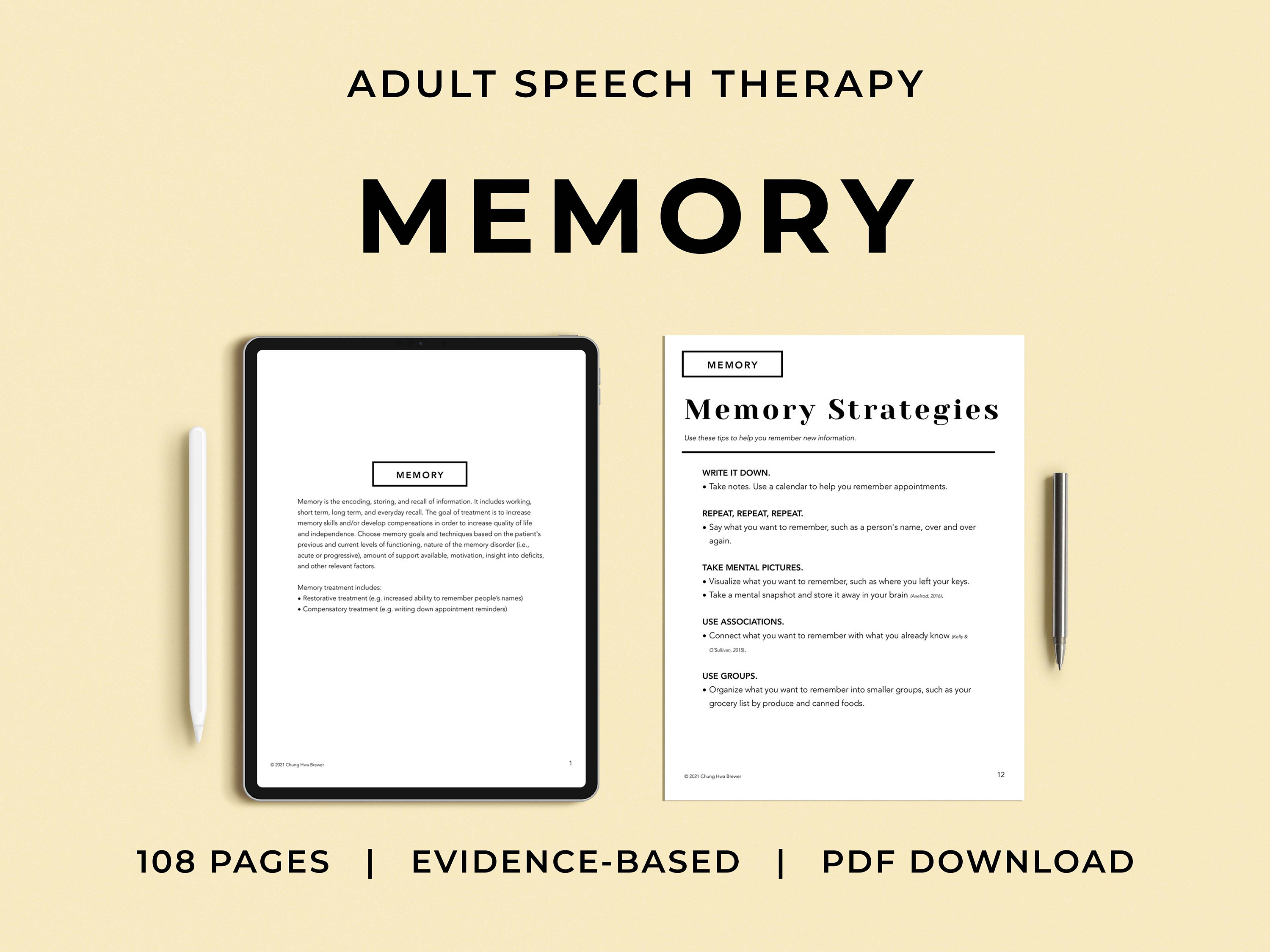Memory Recall Worksheets