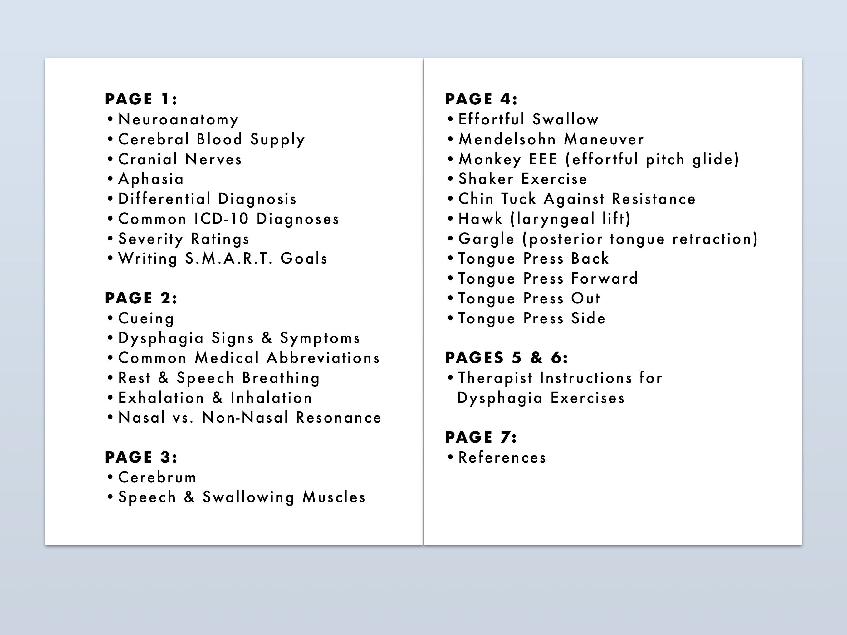 Medical Speech Therapy Reference Chart PDF Adult Speech - Etsy Canada