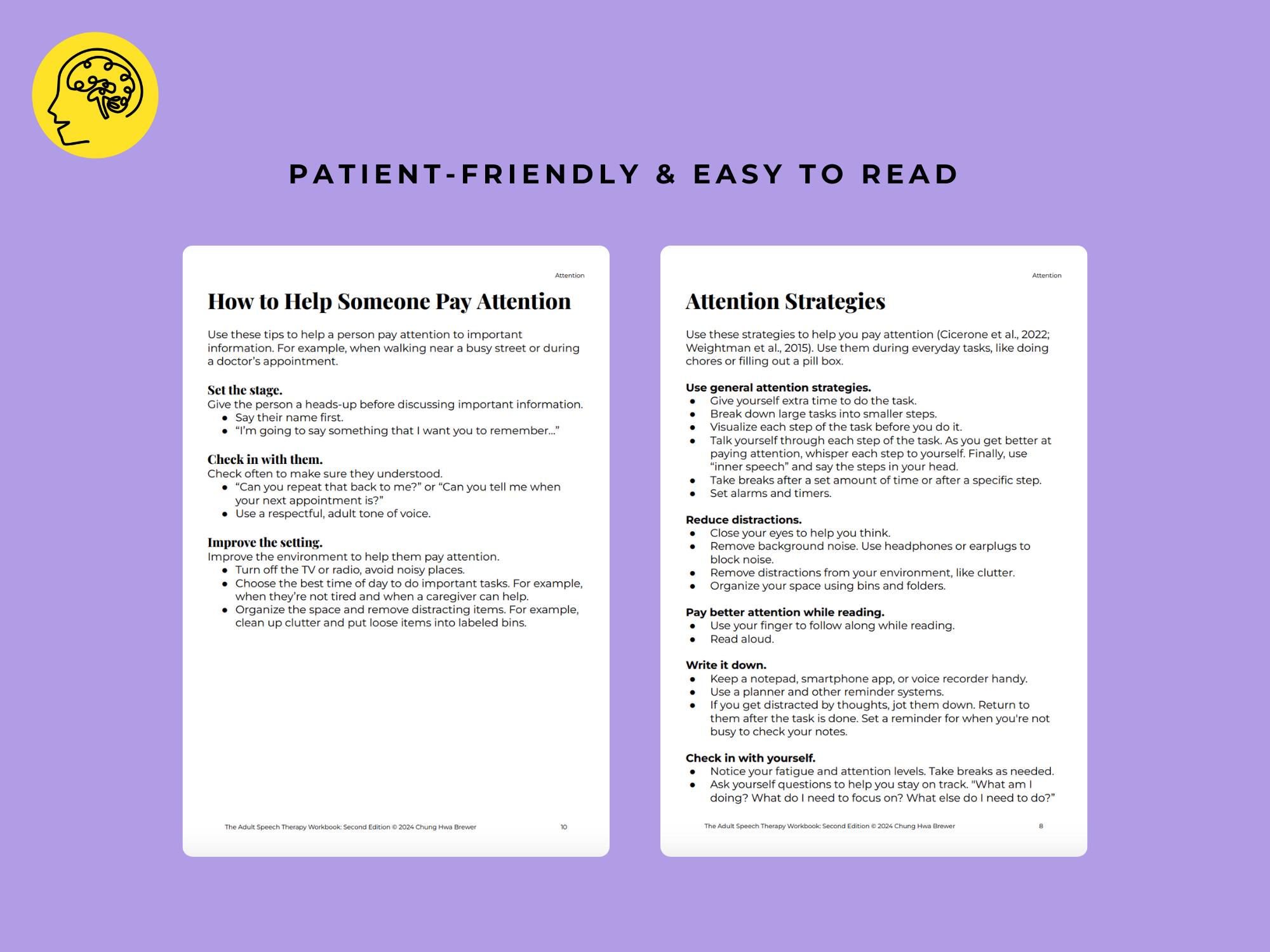 The Attention Workbook PDF Evidence-based Worksheets Materials for ...