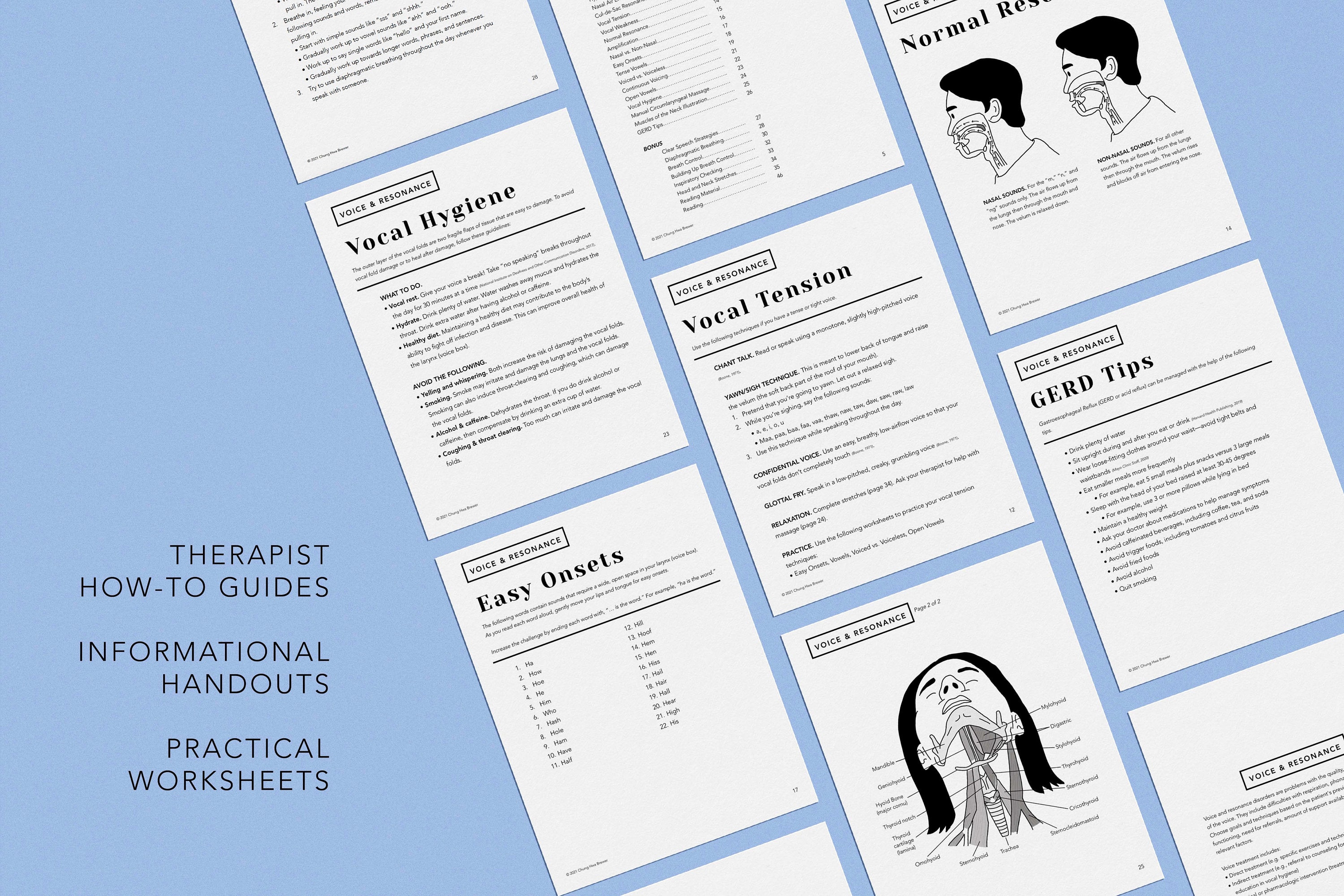 Voice and Resonance Pack PDF Patient Handouts Worksheets | Etsy Australia