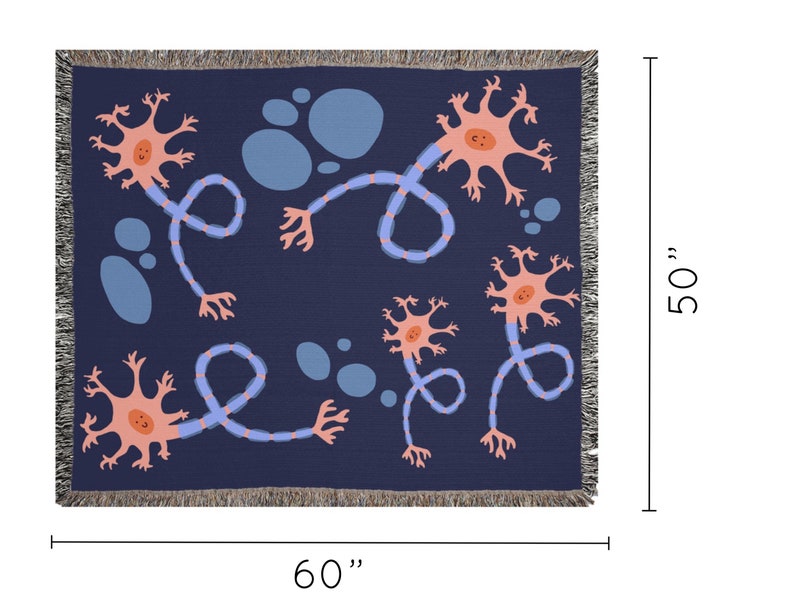 Neuron Blanket Woven Throw Neurology Gift for MD OT PT | Etsy