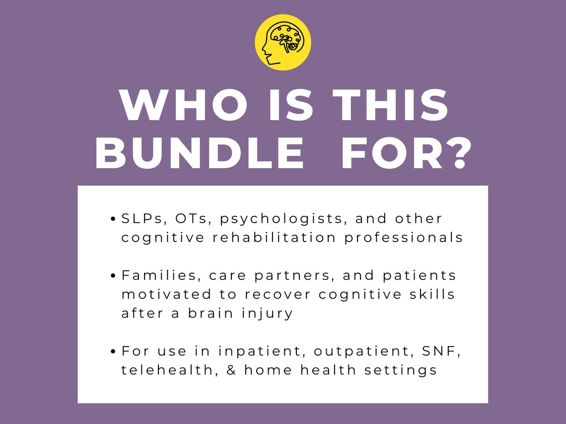 Cognitive Rehabilitation Bundle: Executive Functioning, Attention ...