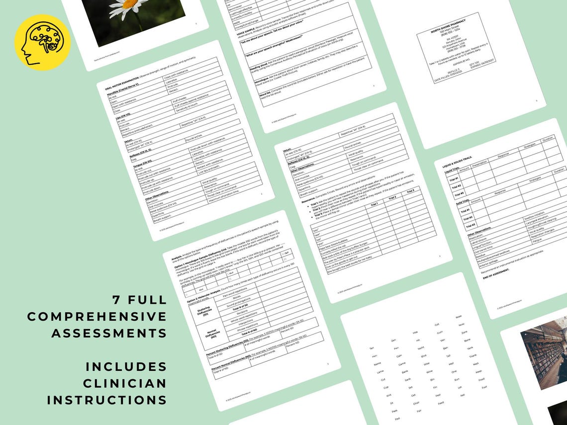 The Adult Speech Therapy Assessment Pack PDF, Informal Speech and ...