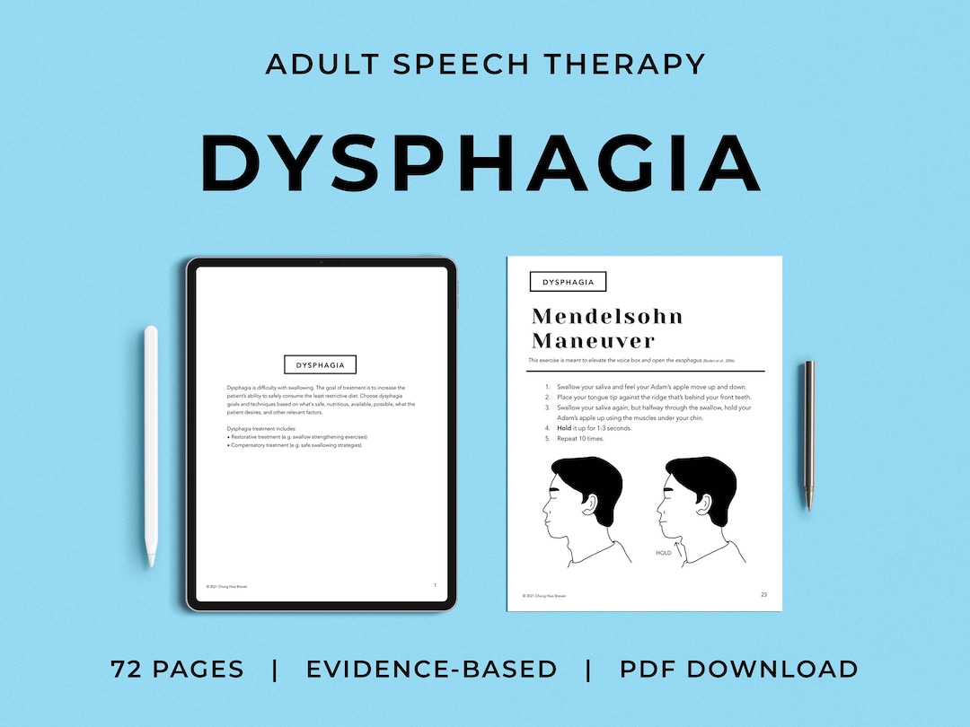 Dysphagia Pack, PDF, Patient Handouts, Worksheets, Resources ...