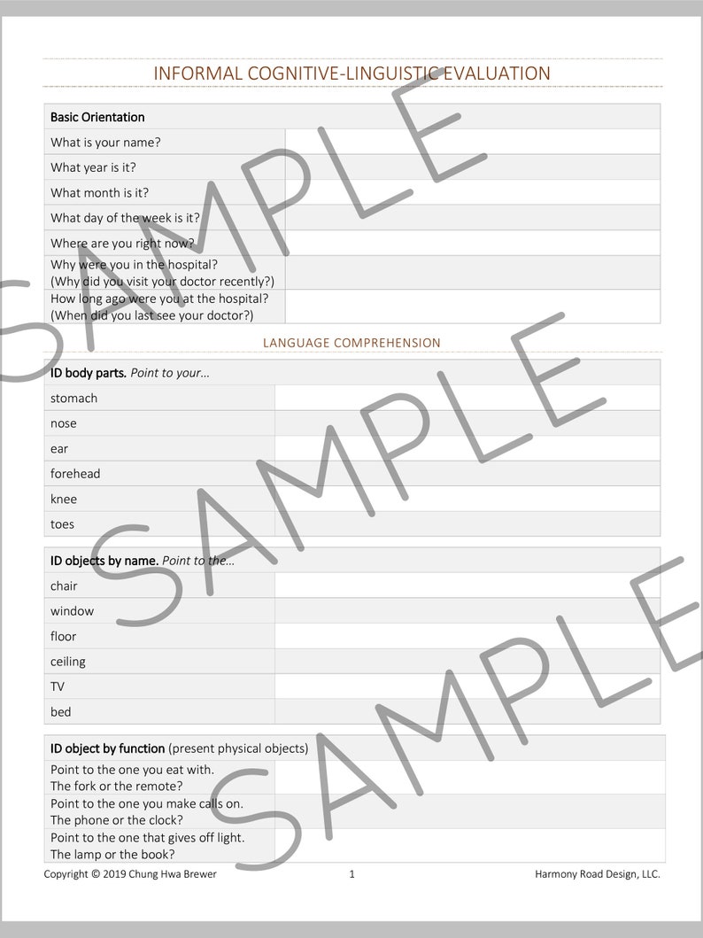 SLP Evaluation Forms 6 Adult Eval Templates PDF Home Health | Etsy SLP Evaluation Forms 6 Adult Eval Templates PDF Home Health | Etsy