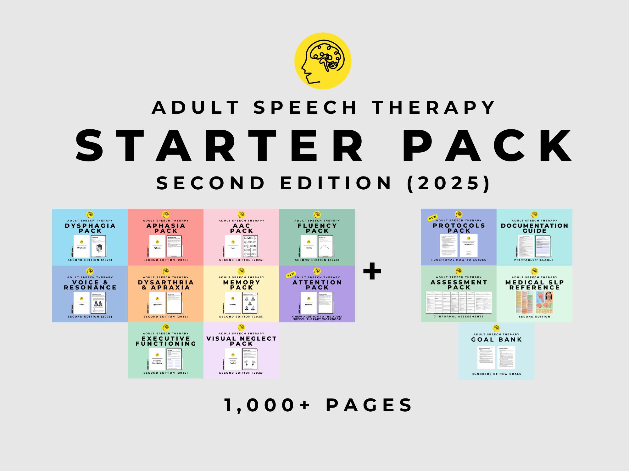 The Adult Speech Therapy Starter Pack: Second Edition Pdfs Evidence ...